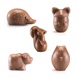 Assortiment Animaux de la Forêt Praliné Lait Valrhona pour professionnels